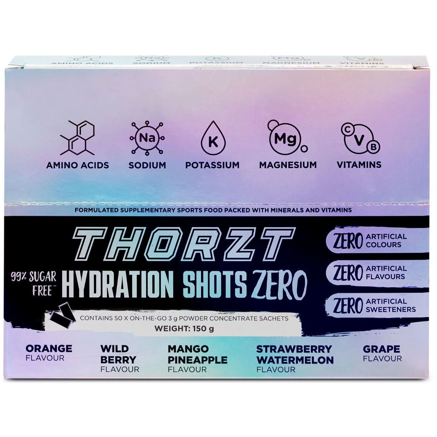 Thorzt Sugar Free Hydration Shot Zero Mixed Flavours Pkt 50 - Cleanline ...