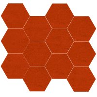 BLOMH-CORAL | Coral Hexagon Mosaic Tiles - DWTiles